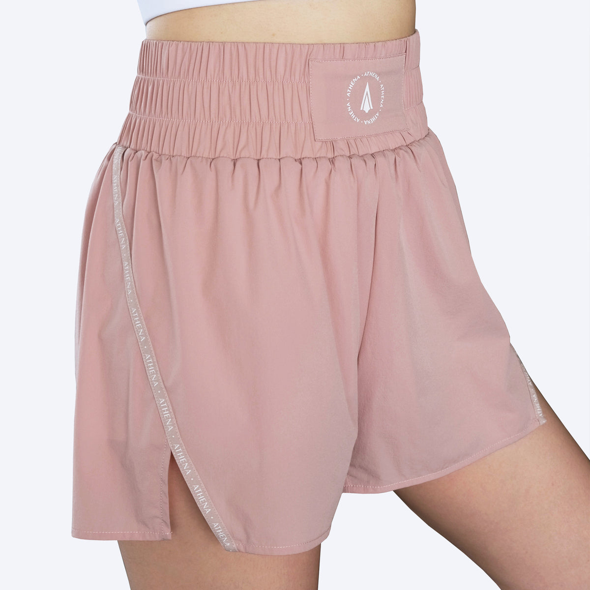Theia Women's Boxing Shorts (Light Pink) - high waisted ladies shorts ...