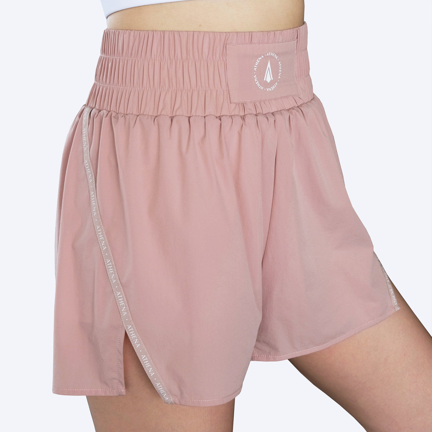 Theia Women's Boxing Shorts (Light Pink) - high waisted ladies shorts ...