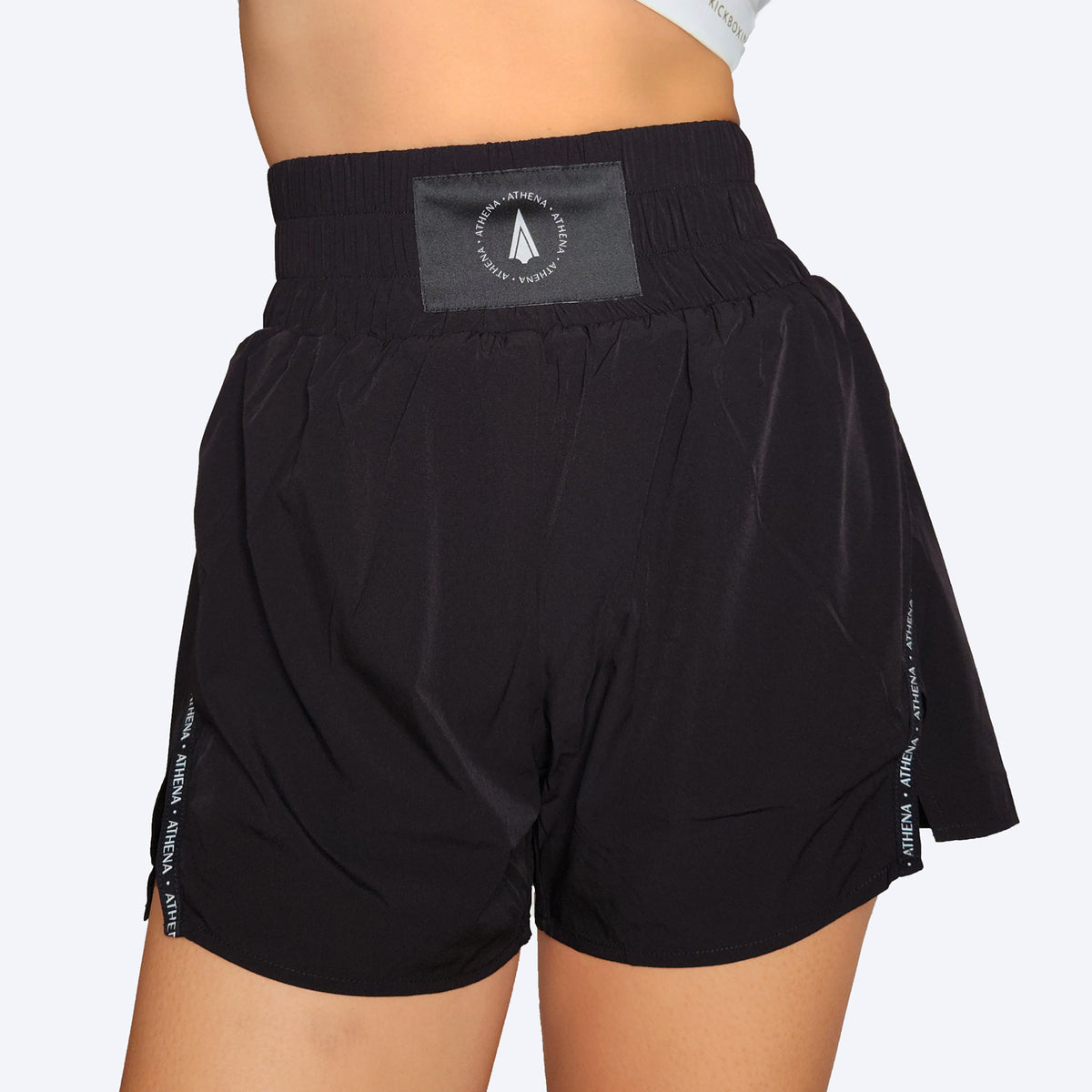 Theia Women's Boxing Shorts (Black) - high waisted ladies sports shorts ...