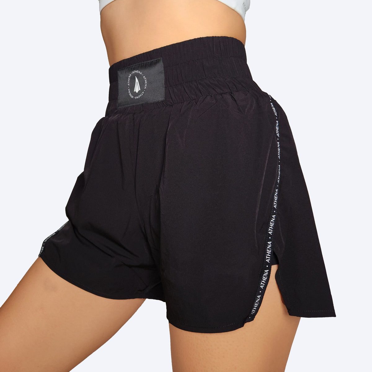 Theia Women's Boxing Shorts (Black) - high waisted ladies sports shorts ...